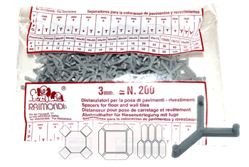3mm Octagonal Tile Spacers 200 Piece Bag 161Y200
